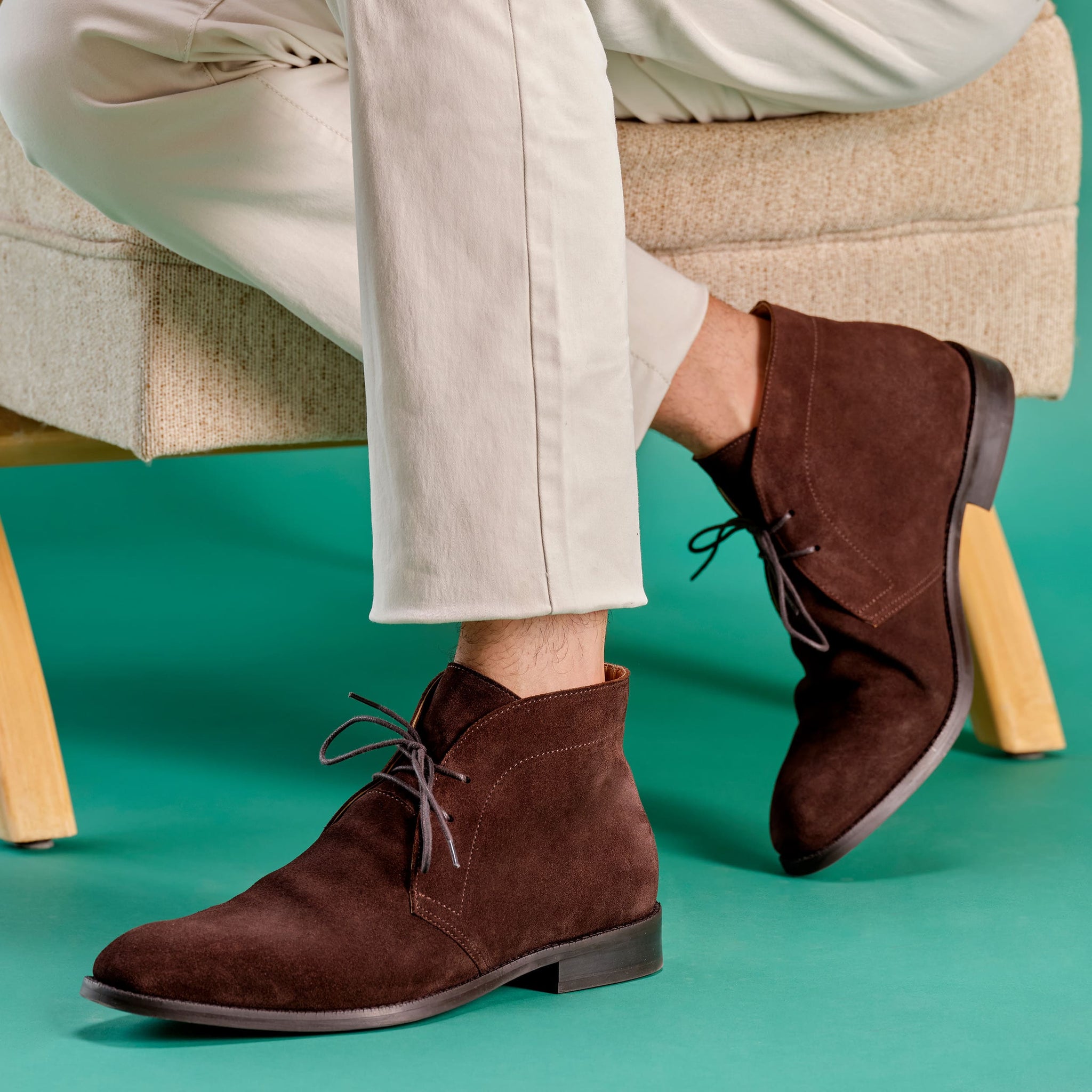 Chocolate Cord Boots - Stylish & Comfortable Leather Boots